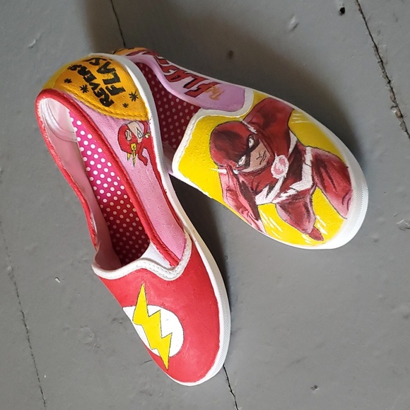 Shoes | The Flash Superhero Themed Loafers | Poshmark